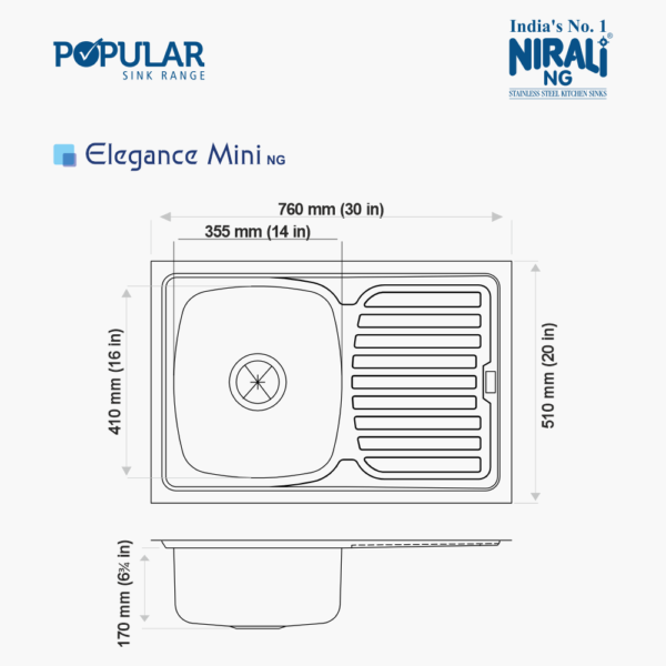 Elegance NG Kitchen Sinks | Popular Range | Nirali NG Kitchen Sink