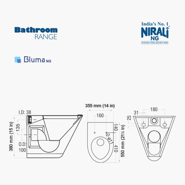 Bluma NG | Bathroom Range | Nirali NG Kitchen Sink