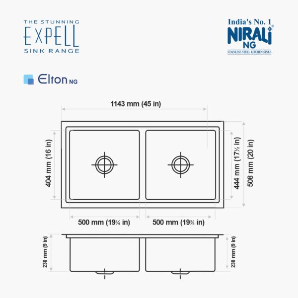 Elton NG Kitchen Sinks | Expell Range | Nirali NG Kitchen Sink