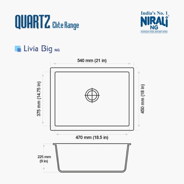 Livia NG Kitchen Sinks | Quartz Elite Range | Nirali NG Kitchen Sink