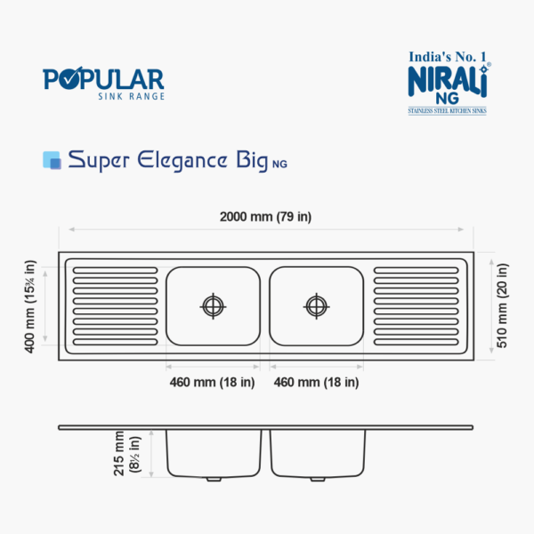 Super Elegance NG Kitchen Sinks | Popular Range | Nirali NG Kitchen Sink