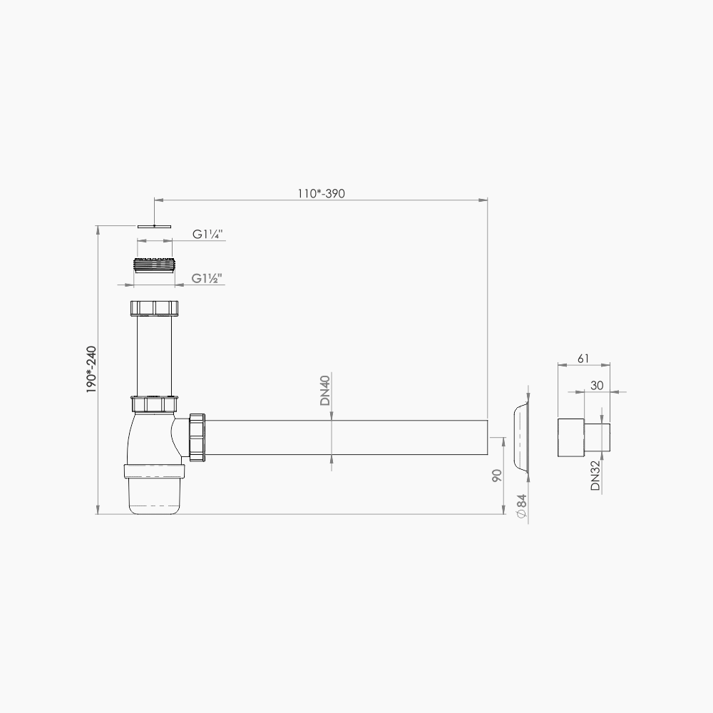 Basin Bottle Trap | Nirali NG Kitchen Sink
